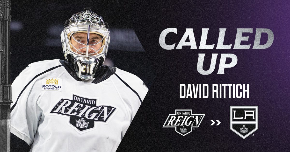 Ontario Reign | LA Kings Recall Goaltender David Rittich