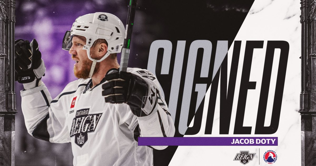 Ontario Reign | Jacob Doty Returns To Ontario For 2023-24