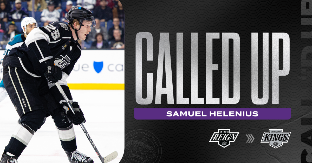 Ontario Reign | Samuel Helenius Recalled by LA Kings