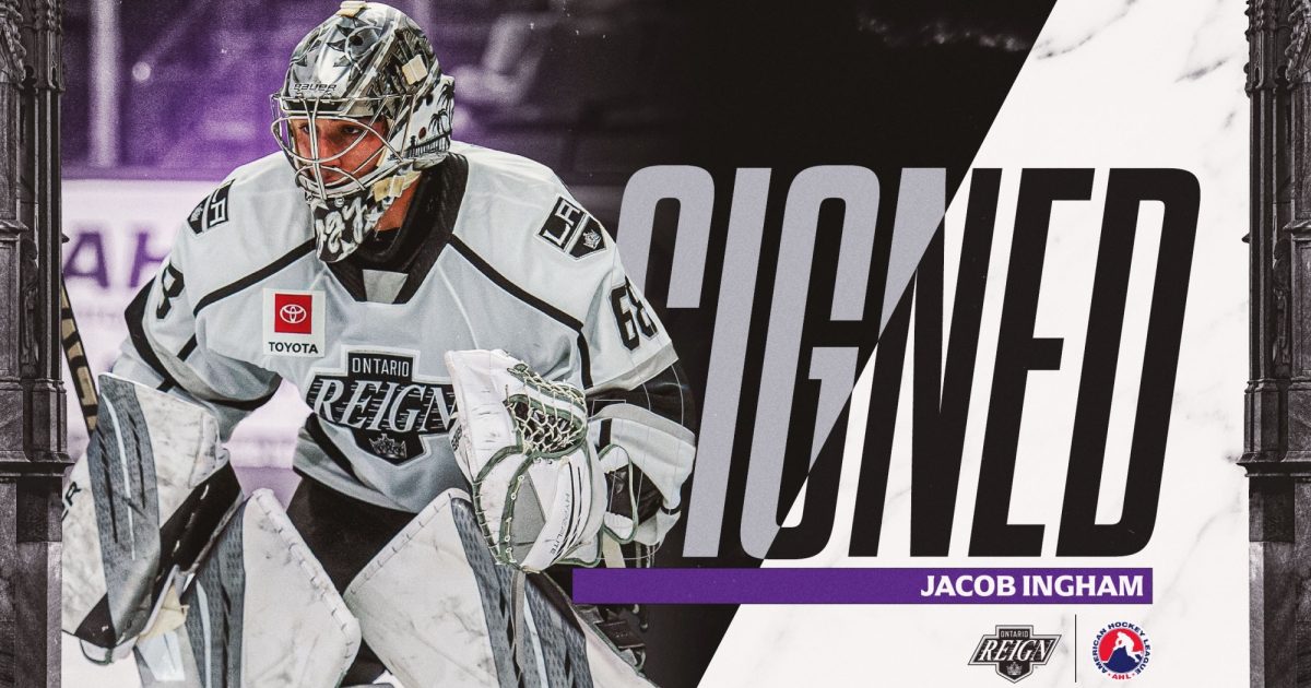 Ontario Reign | Reign Sign Goaltender Jacob Ingham for 2023-24