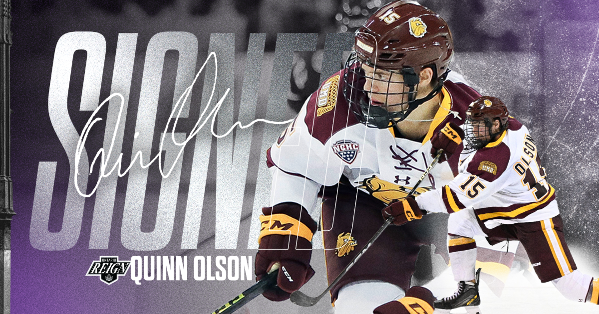 Ontario Reign | Reign Sign Forward Quinn Olson to ATO