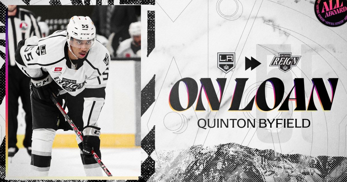 Ontario Reign | LA Kings Loan Forward Quinton Byfield to Ontario